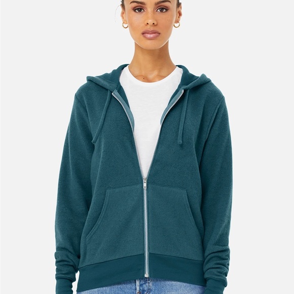 Bella Canvas | Tops | Nwt Sueded Fleece Hoodie | Poshmark